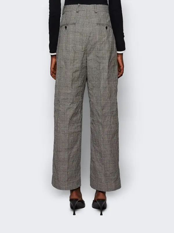 Vetements Metalized Wrinkled Tailored Trousers - Grey Check