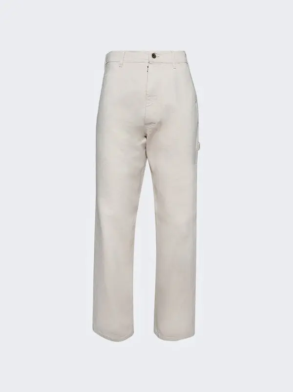 MAISON MARGIELA 5-pocket Straight Leg Pants - Ecru