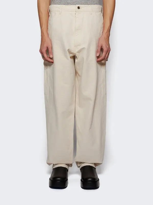 MAISON MARGIELA 5-pocket Straight Leg Pants - Ecru