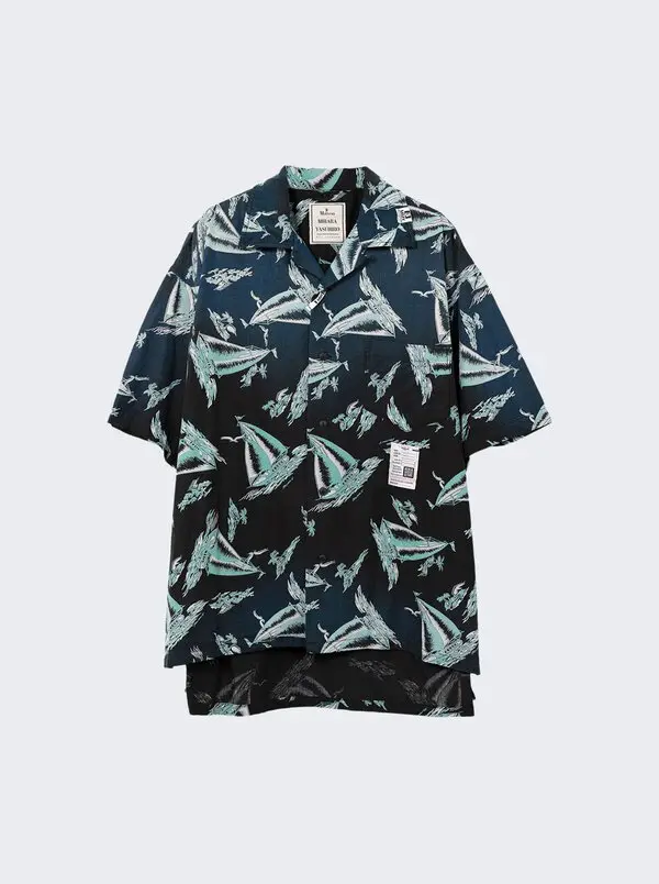 Mihara Yasuhiro Vintage Like Aloha Shirt - Black