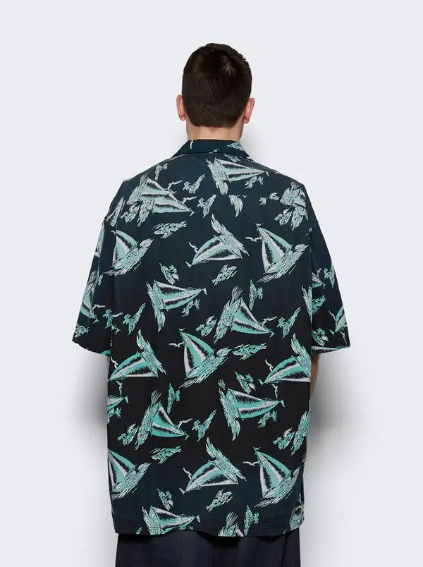 Mihara Yasuhiro Vintage Like Aloha Shirt - Black