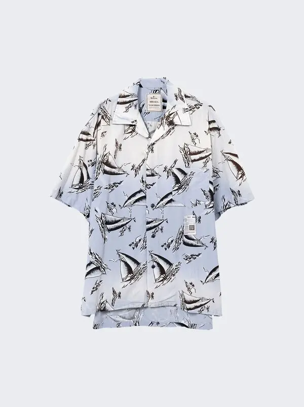 Mihara Yasuhiro Vintage Like Aloha Shirt - Light Blue