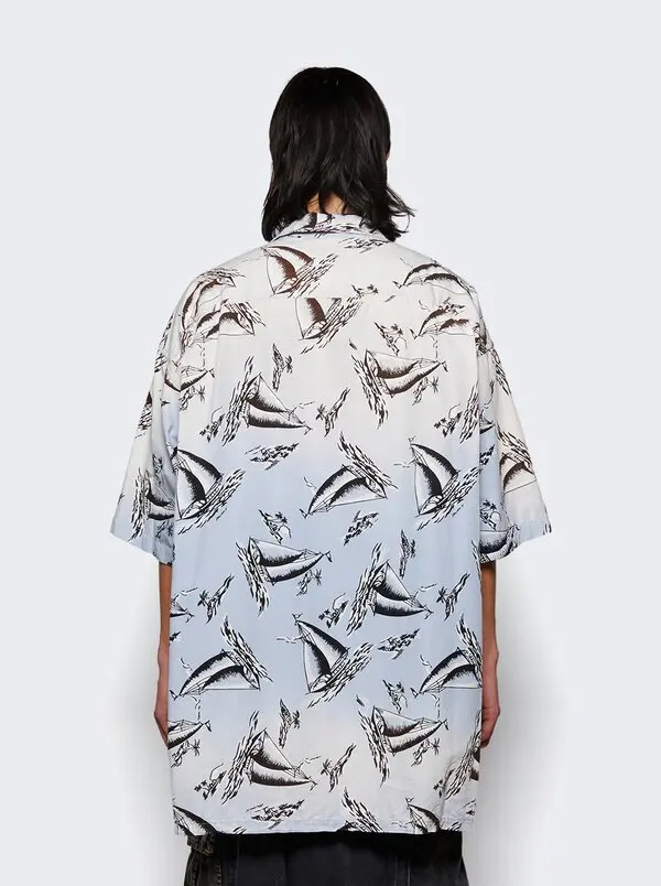 Mihara Yasuhiro Vintage Like Aloha Shirt - Light Blue