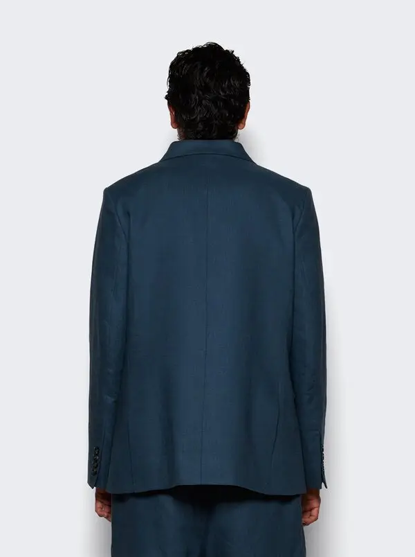 BODE Lightweight Double-breasted Suit Jacket - Teal
