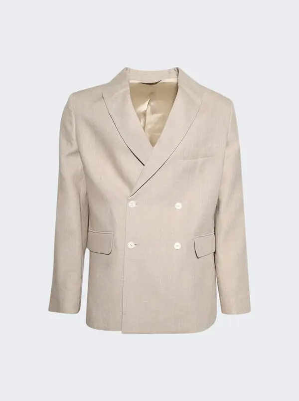 BODE Lightweight Double-breasted Suit Jacket - Wheat
