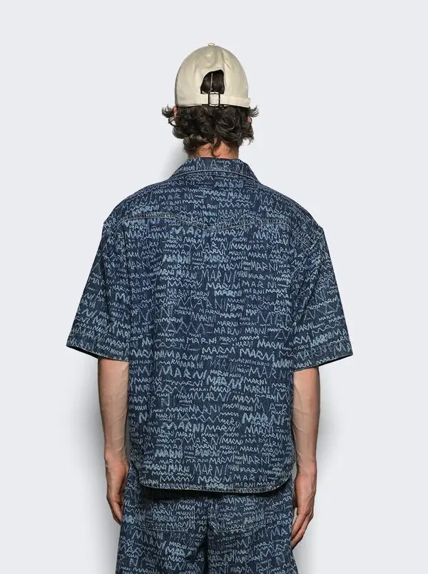 Marni Denim Bowling Shirt - Blue