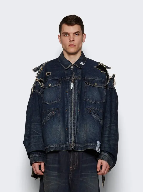 Mihara Yasuhiro Layered Denim Jacket - Indigo