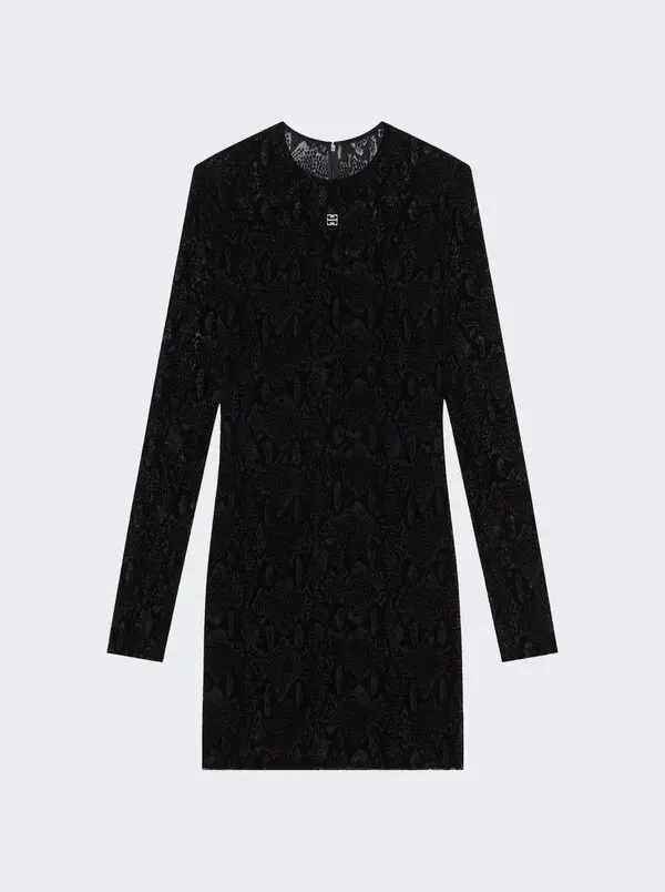 Givenchy Long Sleeve Tulle Dress - Black