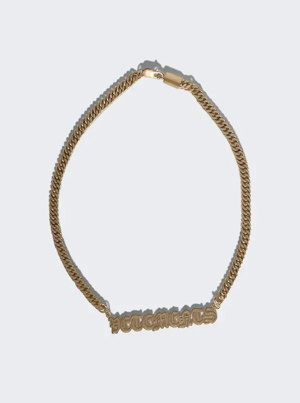 Vetements Gothic Logo Necklace - Gold