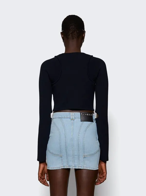 COURRÃ¨GES Scuba Cut Out Knit Cardigan