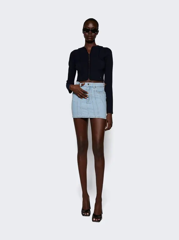 COURRÃ¨GES Scuba Cut Out Knit Cardigan
