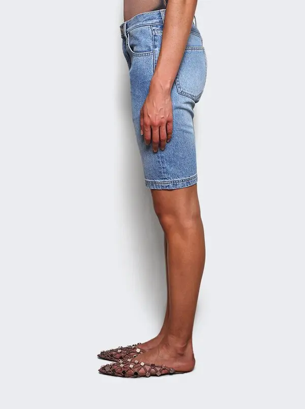 Attico Boyfriend Denim Shorts