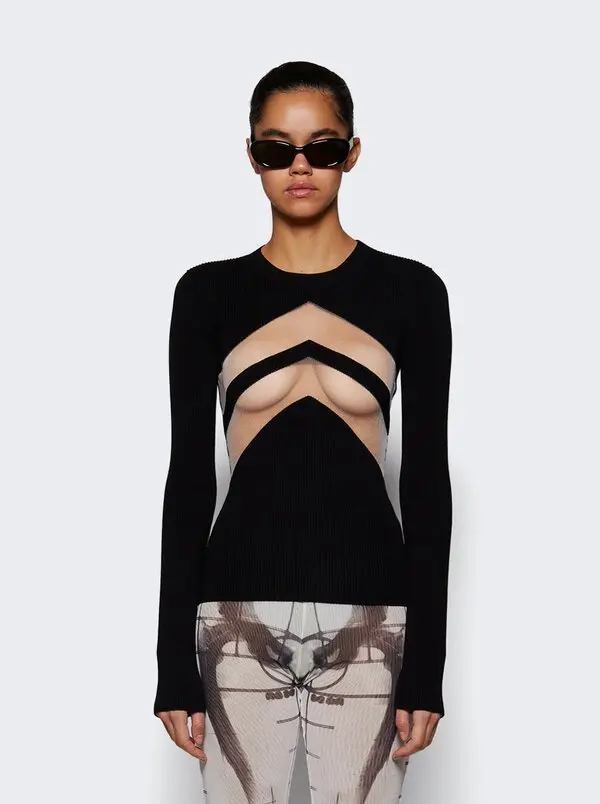 JEAN PAUL GAULTIER Top With Transparent Chevron