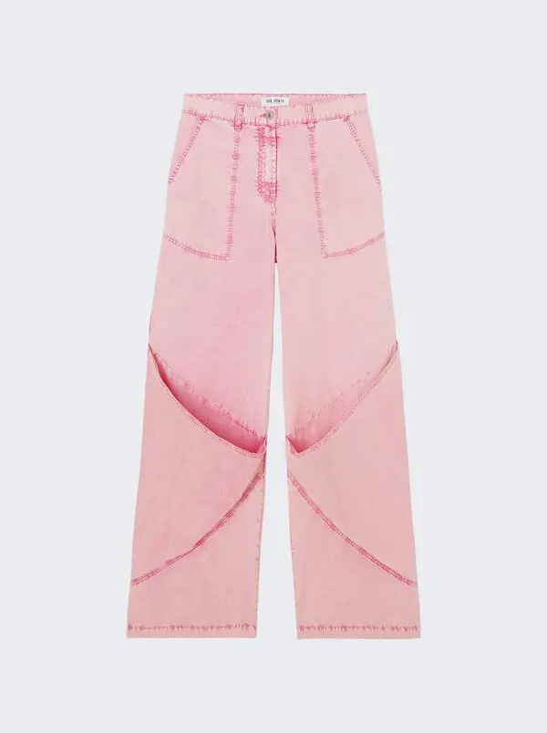 Attico Wide Leg Jeans - Pink