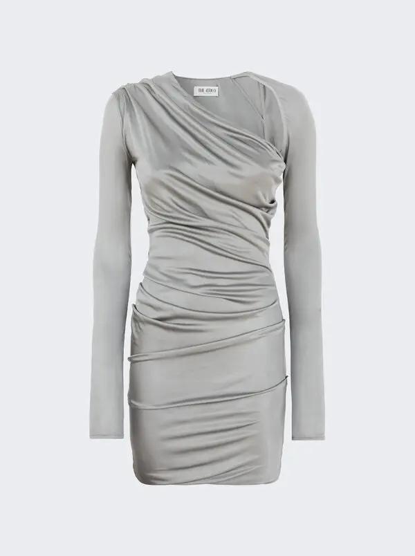 Attico Mini Long Sleeve Dress - Grey