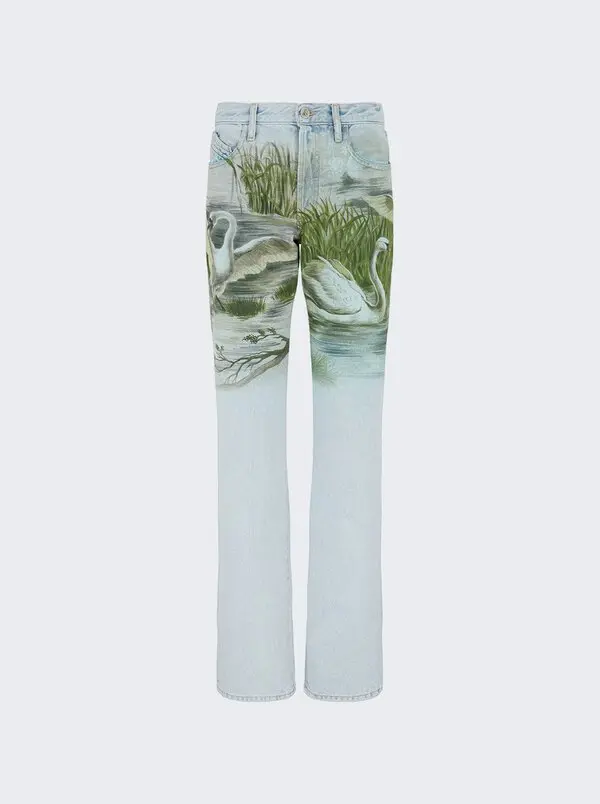 Attico Swan Jeans - Sky Blue