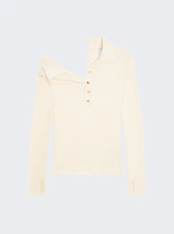 COURRÃ¨GES Multi-buttoned Polo Top