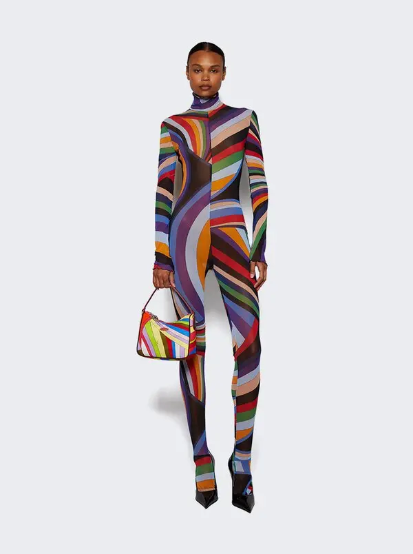 Emilio Pucci Printed Nylon Shoulder Bag