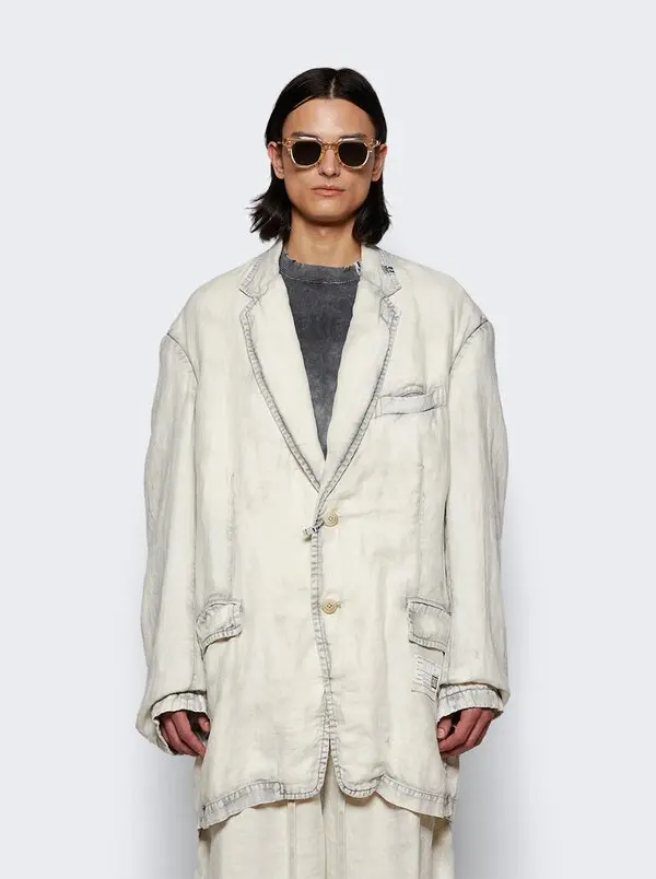 Mihara Yasuhiro Aged Linen Jacket - Grey