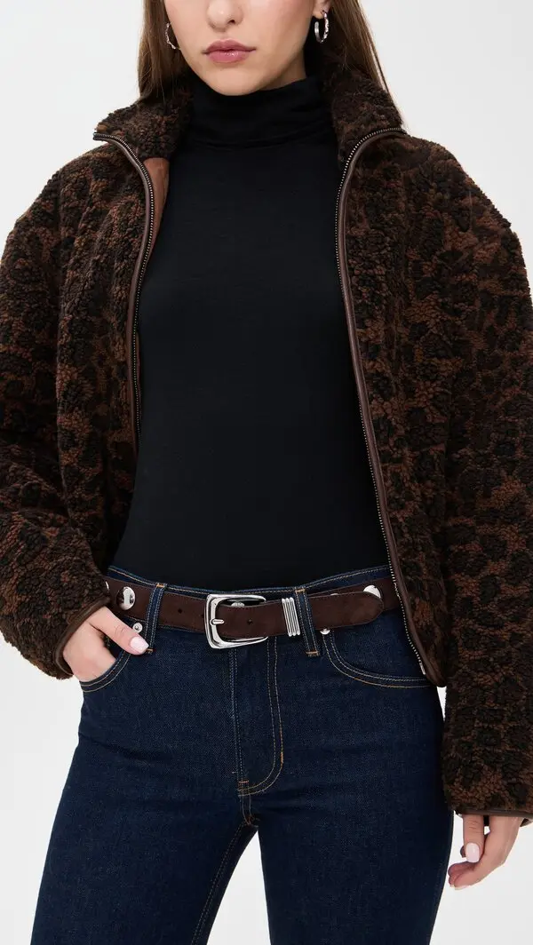 Veronica Beard Suede Studded Arch Belt - Espresso | Editorialist display picture 2