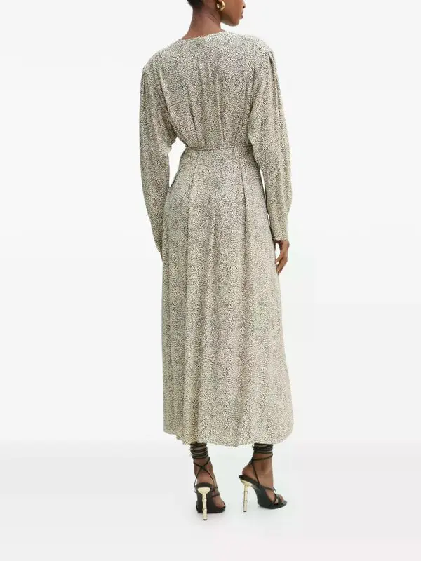 TWINSET Long-sleeve V-neck Midi Dress