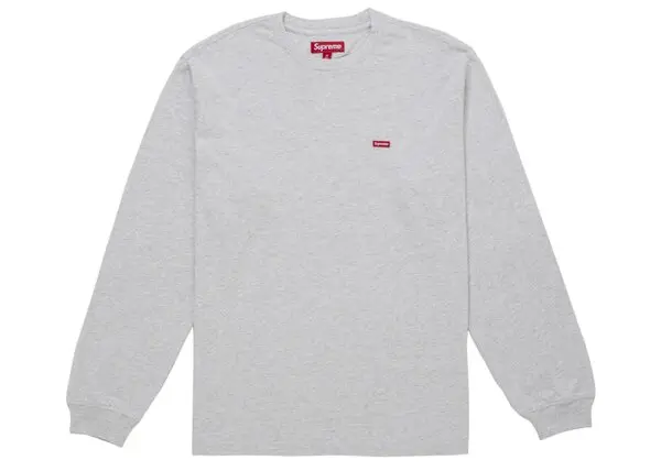 Supreme Small Box Long Sleeve Tee Shirt Heather Grey - Ash Grey