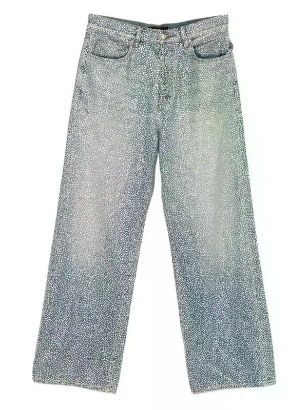 Amiri Embellished Straight-leg Jeans