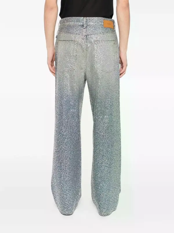 Amiri Embellished Straight-leg Jeans