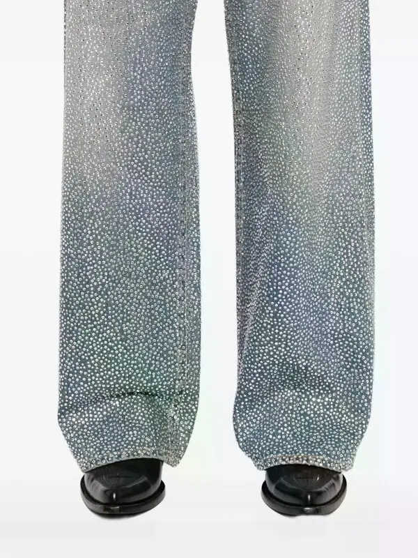 Amiri Embellished Straight-leg Jeans