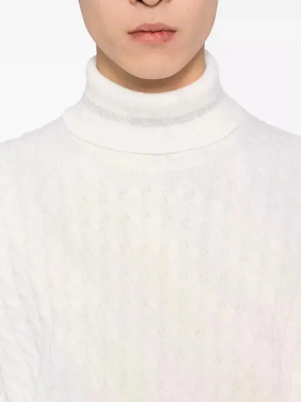 Eleventy Cable-knit Jumper - White