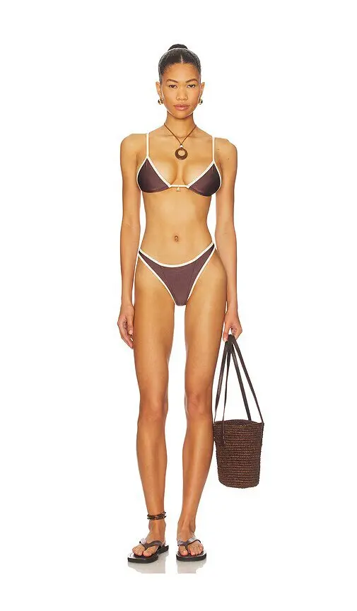 FAE Lumi Triangle Bikini Top - Mocha