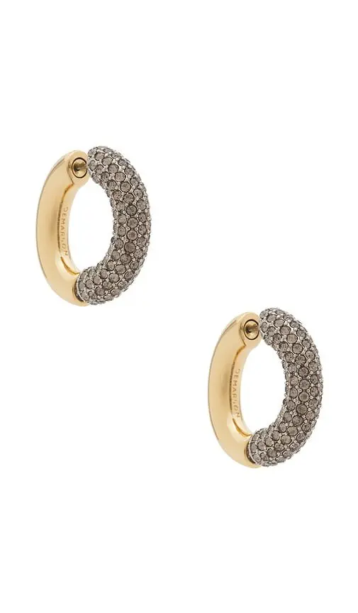 Demarson Monroe Pave Earring - Gold & Pave