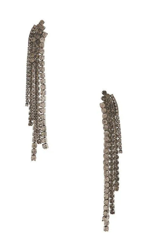 Demarson Rue Earrings - Silver & Crystal