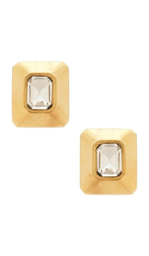 Brinker & Eliza Heritage Stud Earrings - Gold & Crystal