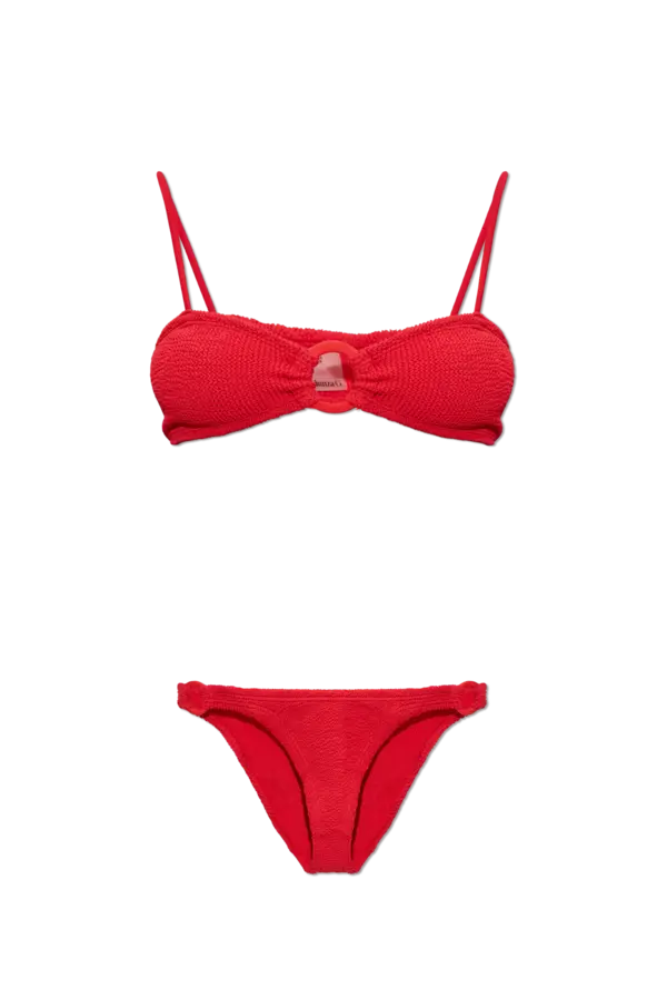 Hunza G Two-piece Textured Swimsuit - Red