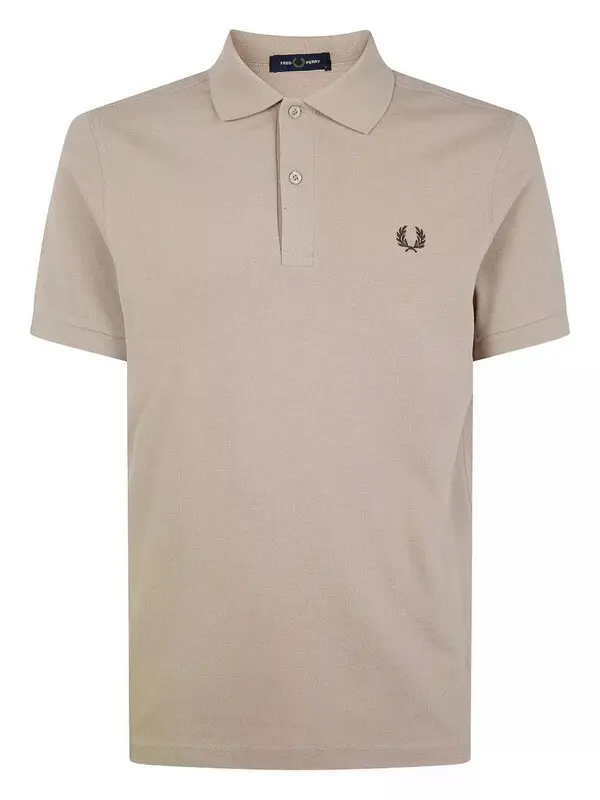 Fred Perry Logo-embroidered Polo Shirt - Neutrals