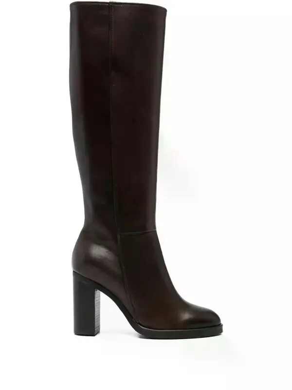 PAOLA PARISI 90mm Zip-up Leather Boots