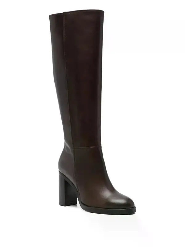 PAOLA PARISI 90mm Zip-up Leather Boots