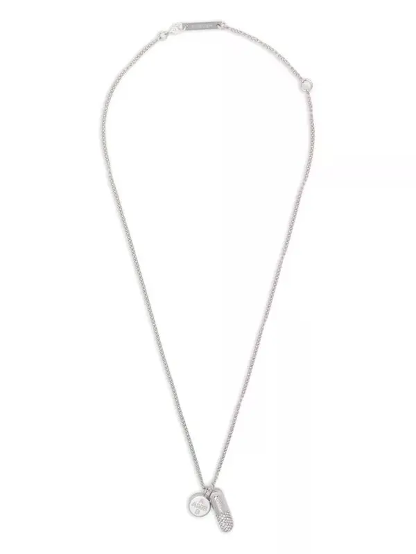 AMBUSH Logo-charm Pendant Necklace - Silver
