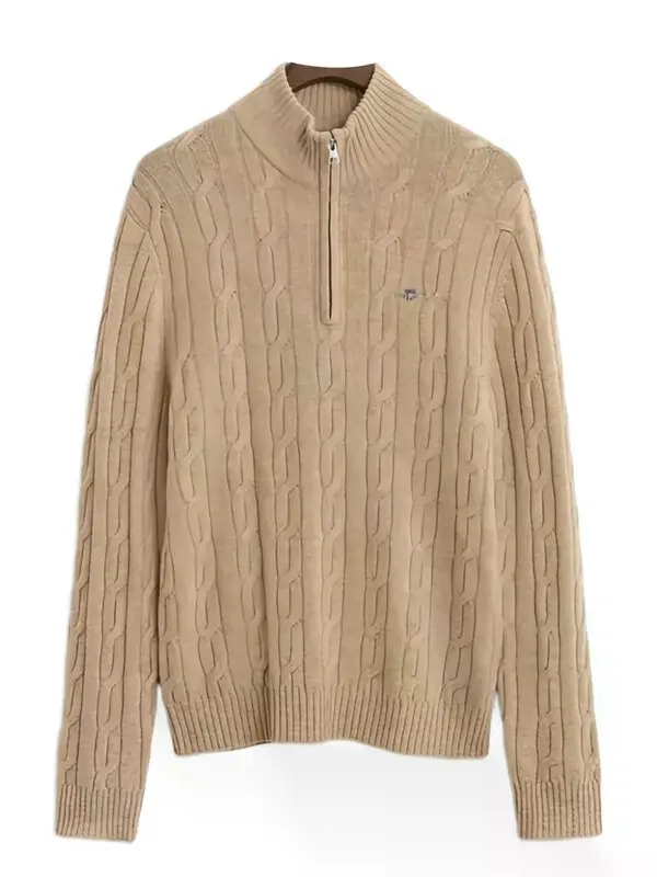 Gant Cable-knit Half-zip Sweater