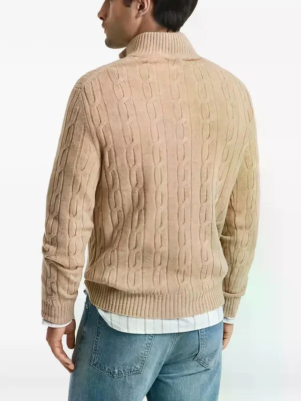 Gant Cable-knit Half-zip Sweater