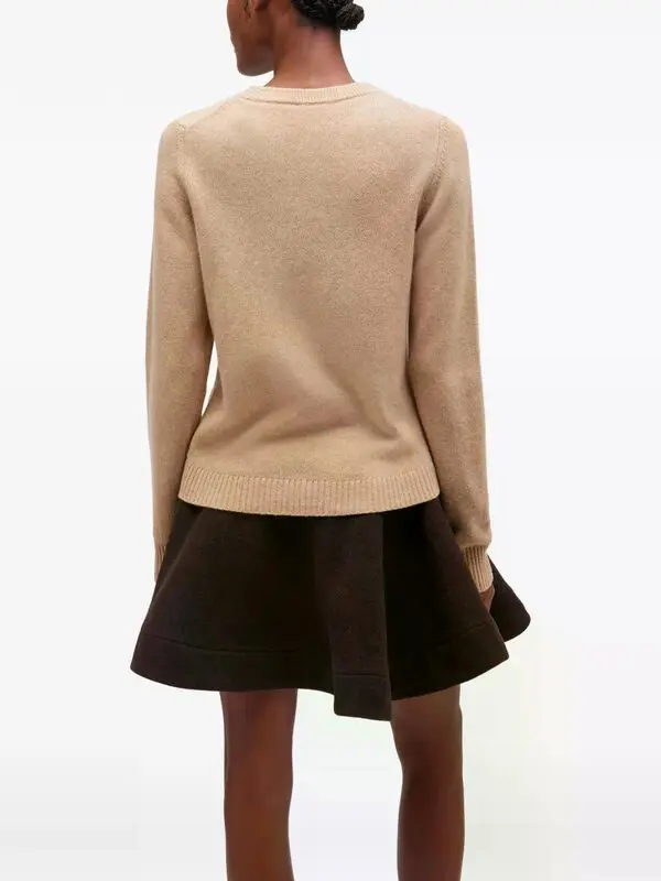 GANNI Graphic Print Wool Blend Sweater - Neutrals
