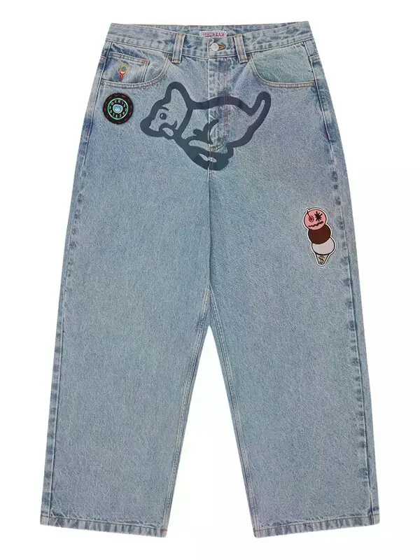 ICECREAM Appliqué Straight Leg Jeans