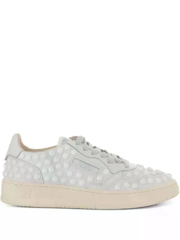 AUTRY Medalist Perforated Studded Leather Sneakers