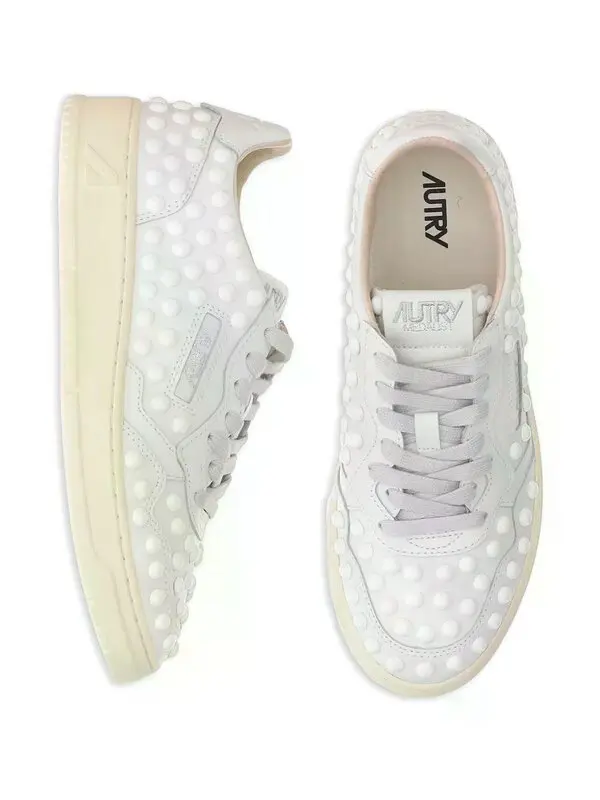 AUTRY Medalist Perforated Studded Leather Sneakers