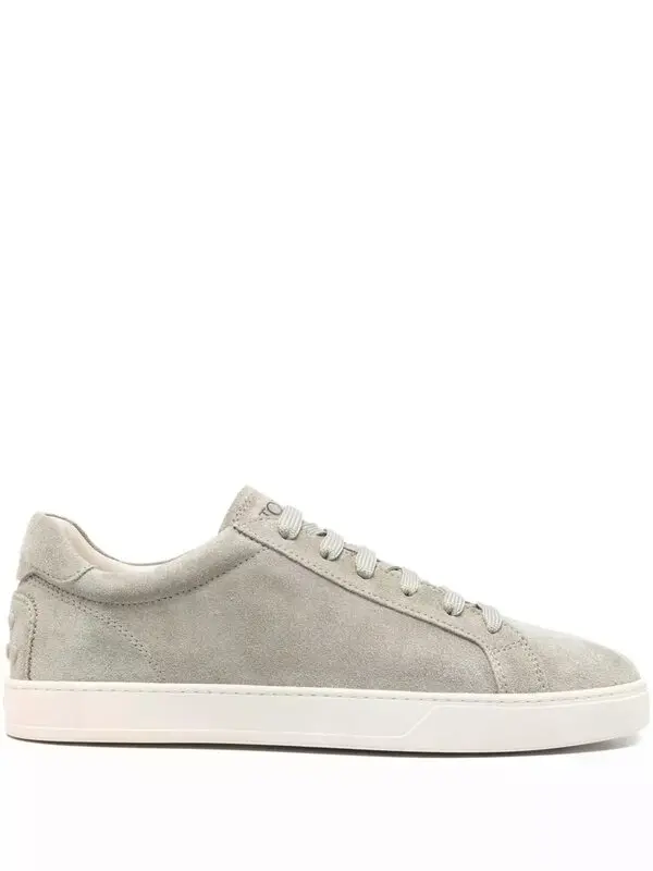 TOD'S Allacciata Cassetta Suede Sneakers - Grey