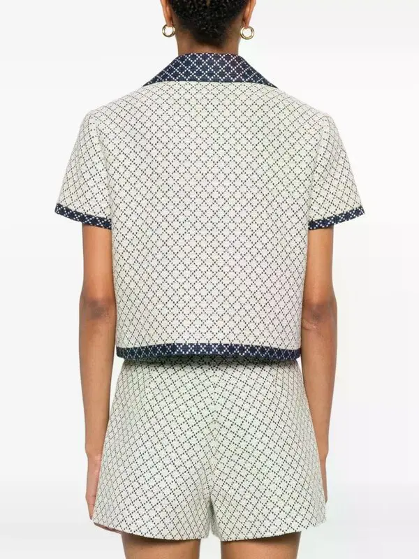 Gucci Short-sleeved Geometric-pattern Jacket
