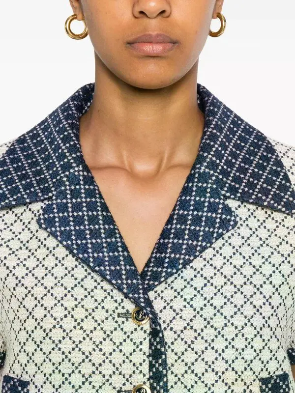 Gucci Short-sleeved Geometric-pattern Jacket