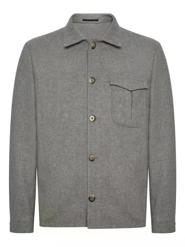 FRANZESE COLLECTION Button Patch-pocket Jacket - Grey