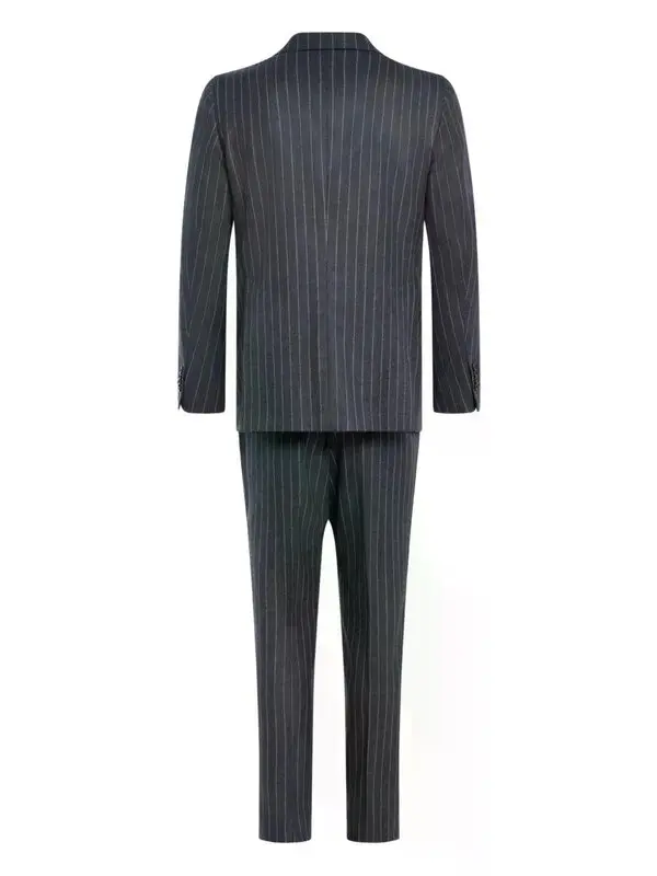 FRANZESE COLLECTION Double-breasted Pinstripe Suit - Grey